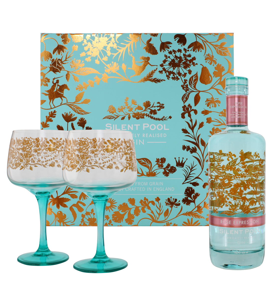 Gin Silent Pool Rose Expression Gift Set 0.7L | BauturiAlcoolice.ro