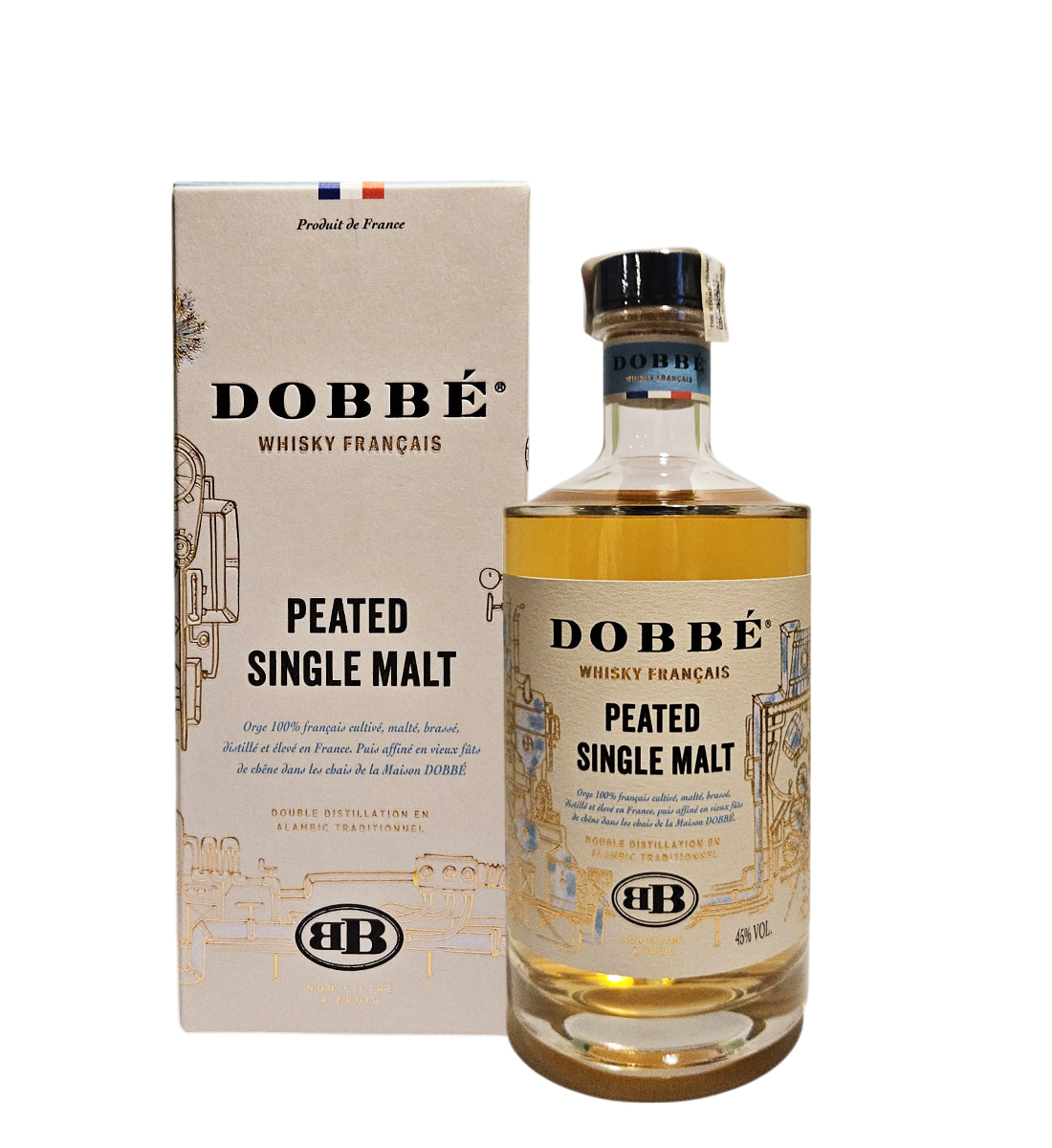 Dobbe Francais Peated Single Malt Whisky 0.7L | BauturiAlcoolice.ro